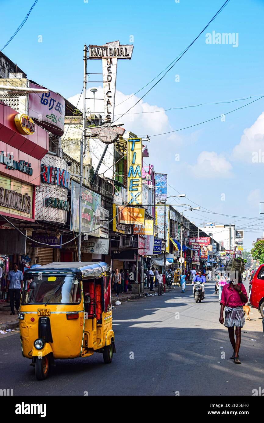 Puducherry, Pondicherry, Tamil Nadu, India Stock Photo - Alamy