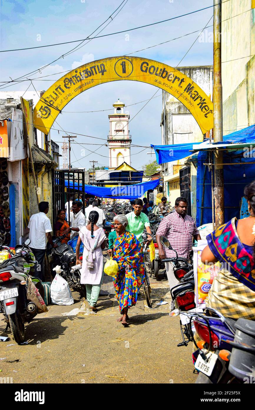 Puducherry, Pondicherry, Tamil Nadu, India Stock Photo - Alamy