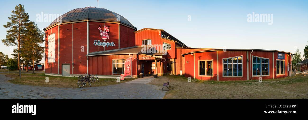 building Skeppet and entrance in Pite havsbad Pitea Sweden Stock Photo ...