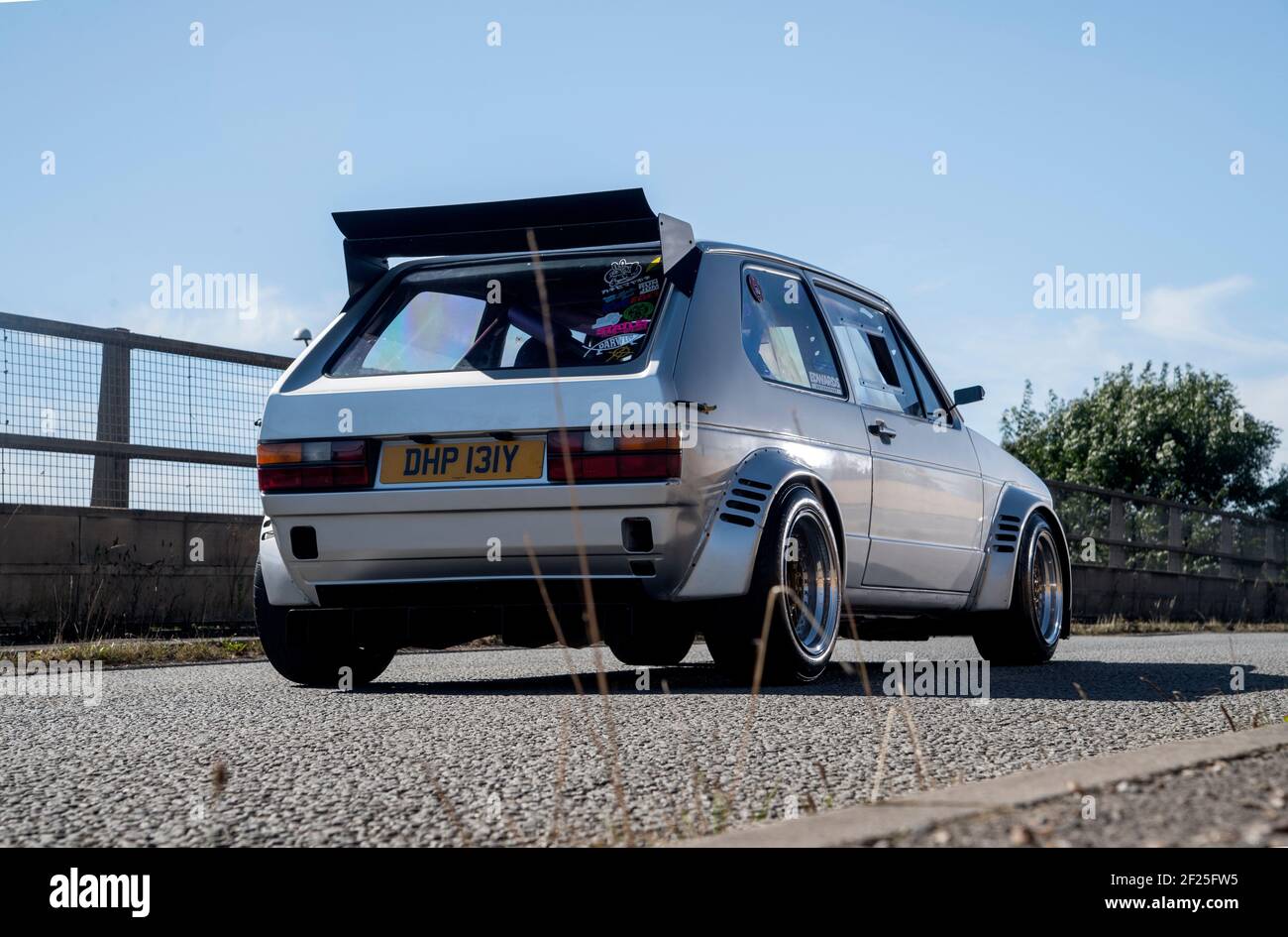 modified wide arch Mk1 VW Golf hot hatch Stock Photo - Alamy