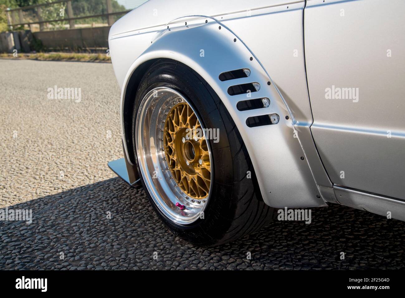 modified wide arch Mk1 VW Golf hot hatch Stock Photo - Alamy