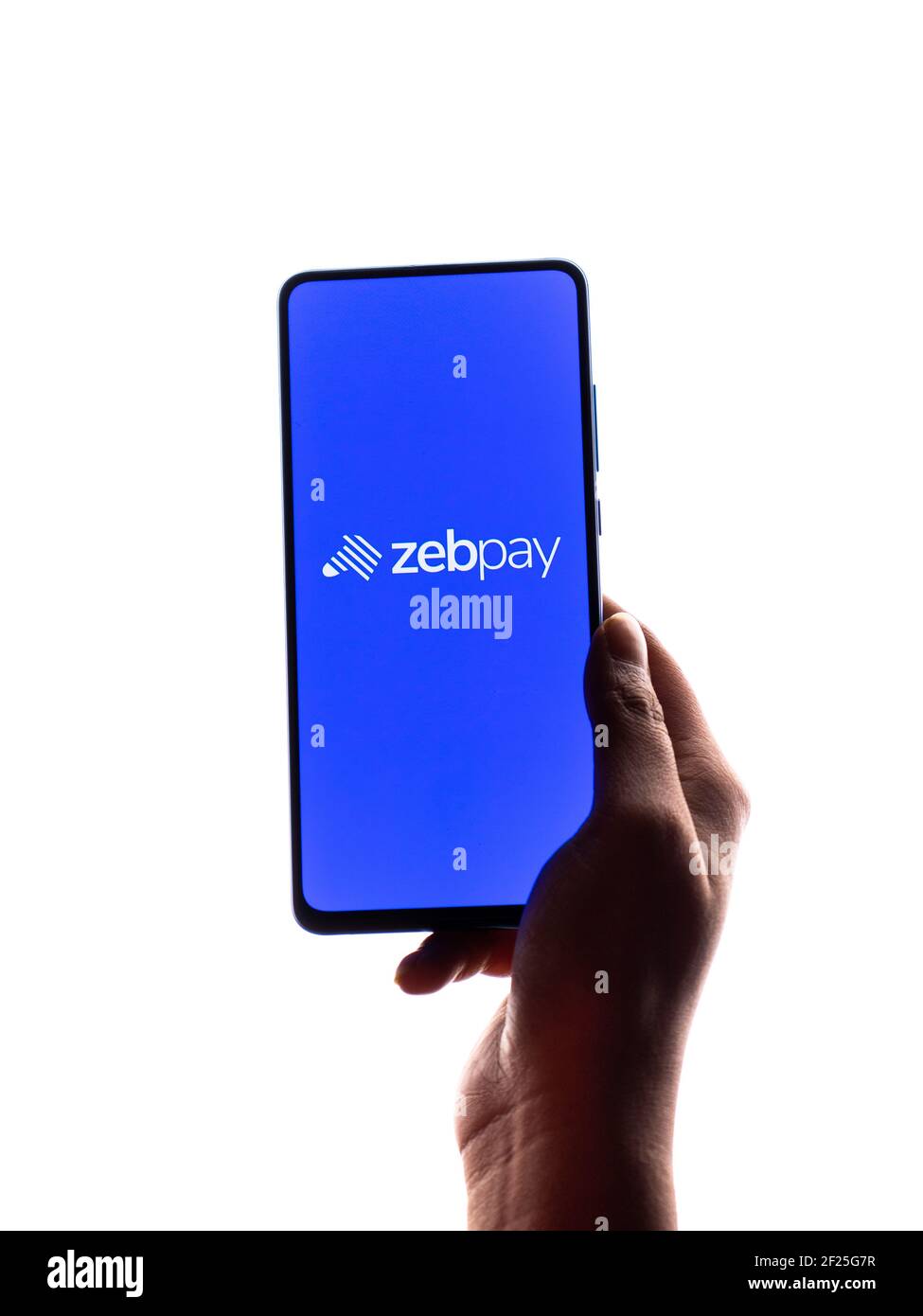 Assam, india - March 10, 2021 : Zebpay logo on phone screen stock image ...