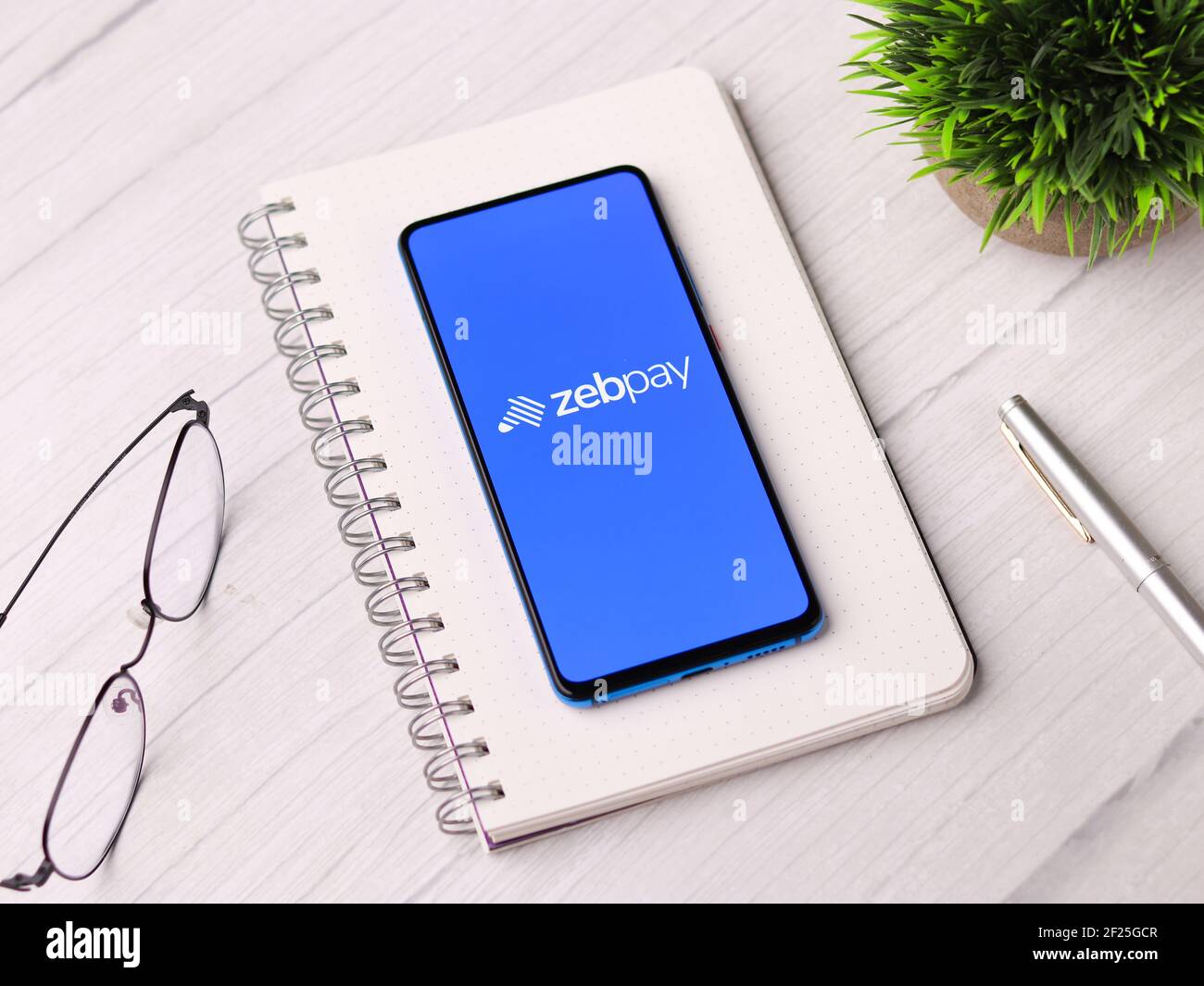 Assam, india - March 10, 2021 : Zebpay logo on phone screen stock image ...