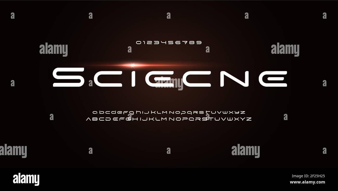 Space stunning font for futuristic logo and science technology text ...
