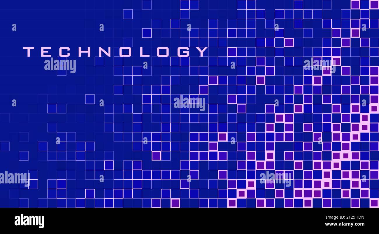 Technology. Abstract blue pattern in tech style. Vector graphic ...