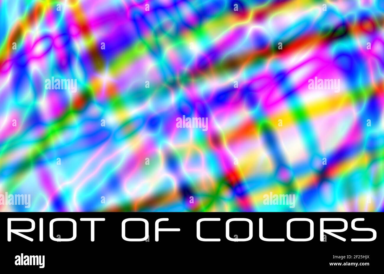 Riot of colors. Bright colorful psychedelic background. Acid vector ...