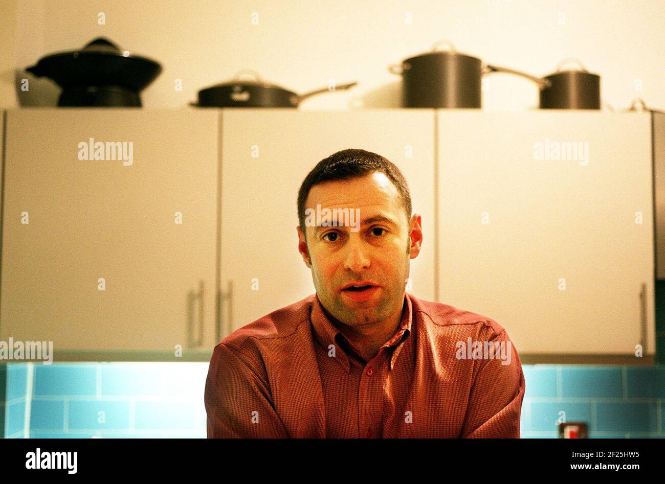 TREVOR DIAMOND IN HIS FLAT JANUARY 2000 Stock Photo - Alamy
