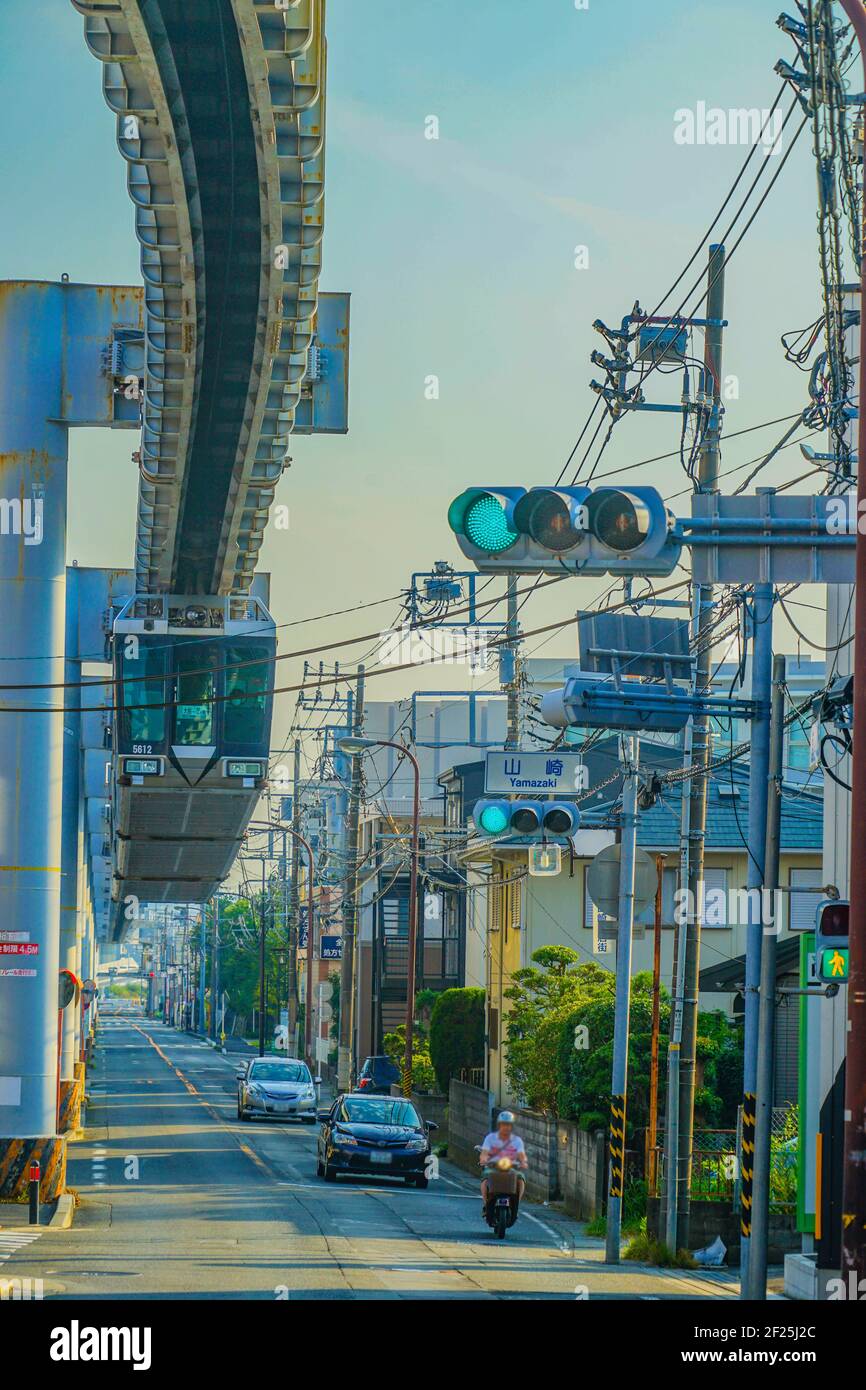 Shonan Monorail and Shonan streets Stock Photo - Alamy