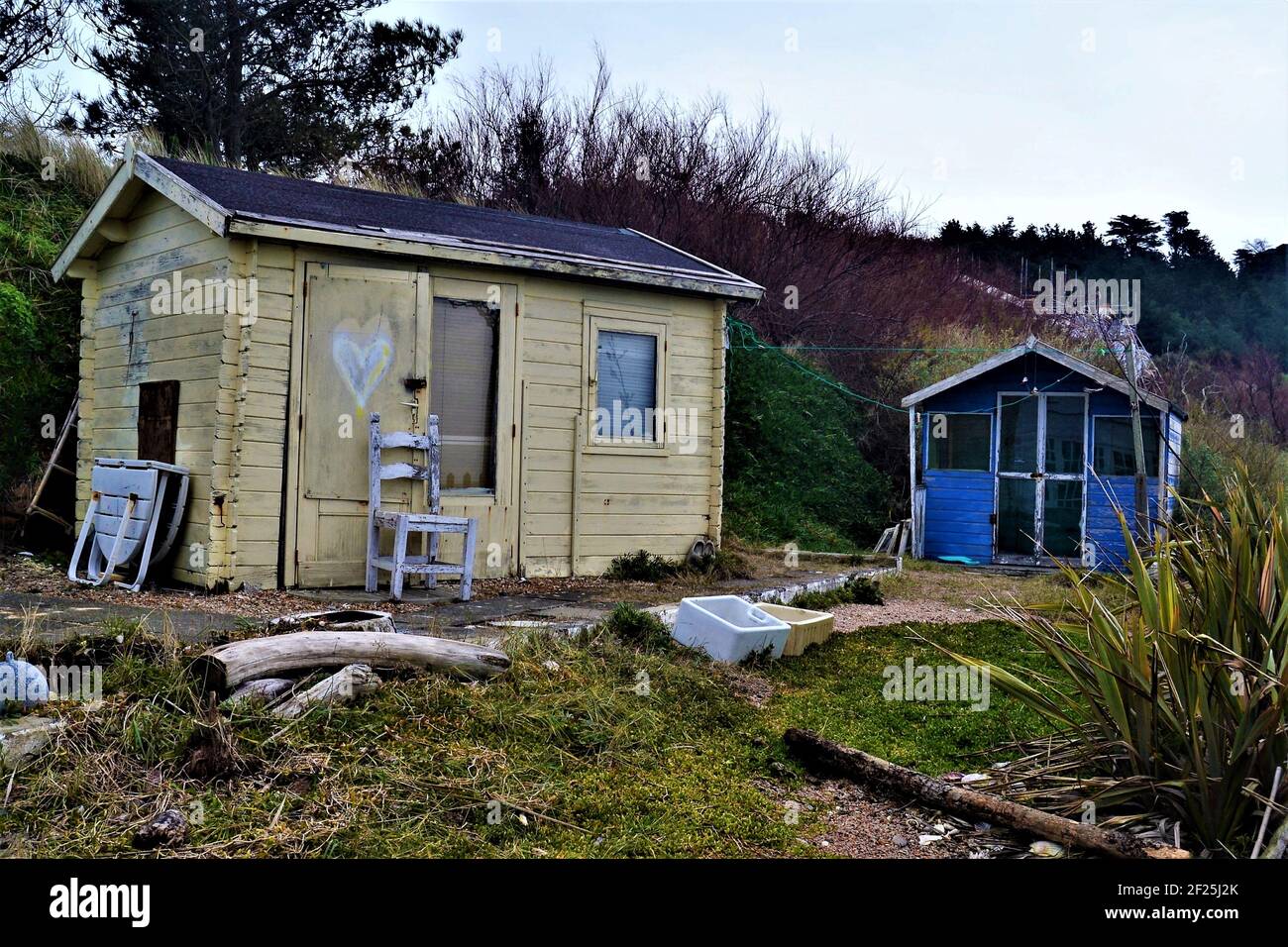 Rundown Wooden Sheds Stock Photo - Alamy