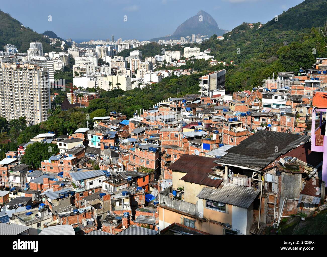 Landscape with panoramic view of the city downtown area as seen from ...
