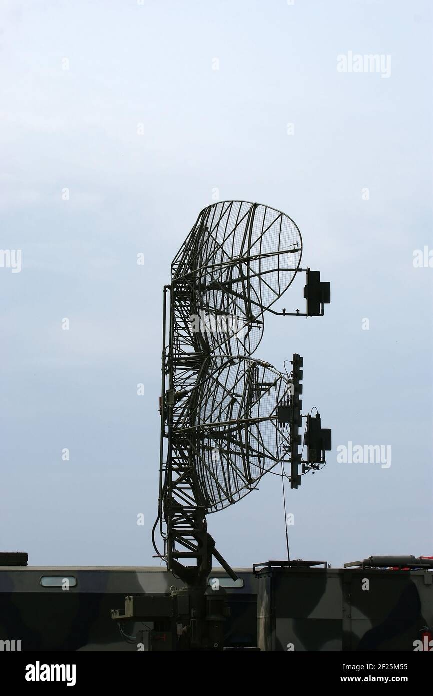 military mobile radar station against the blue sky, Russia Stock Photo ...