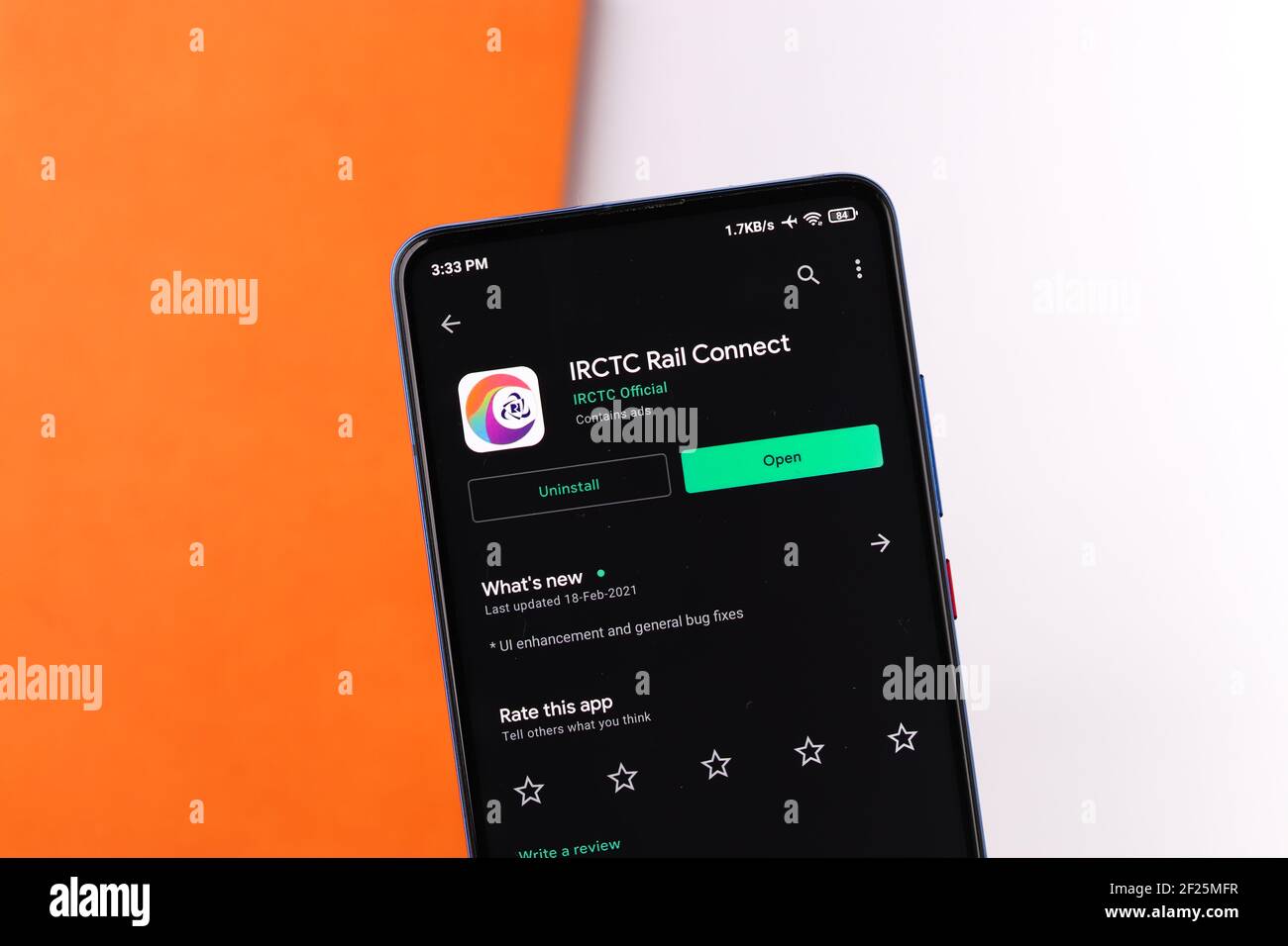 Assam, india - March 10, 2021 : IRCTC logo on phone screen stock image ...