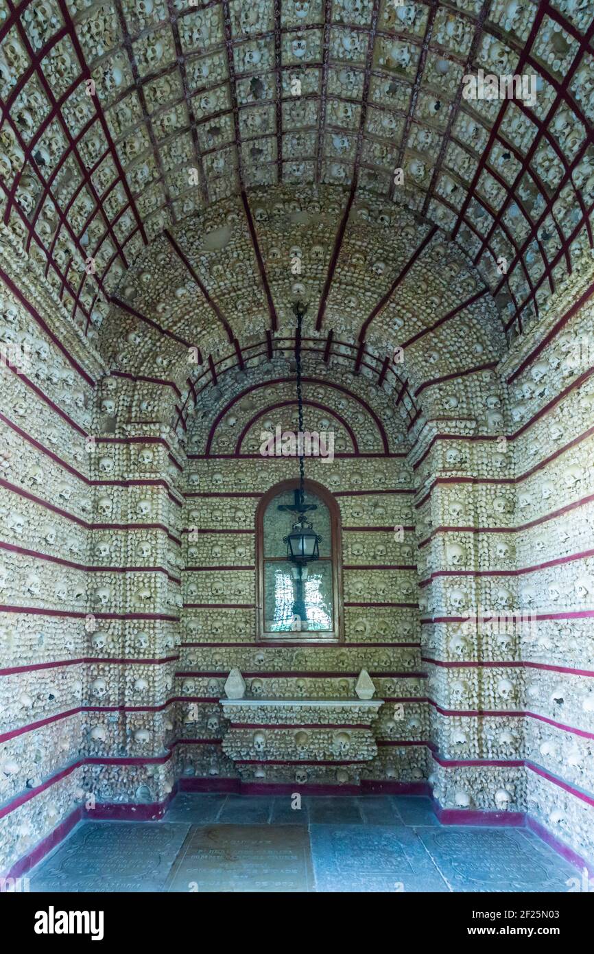 The Capela dos Ossos or Chapel of Bones in the Igreja do Carmo Church ...