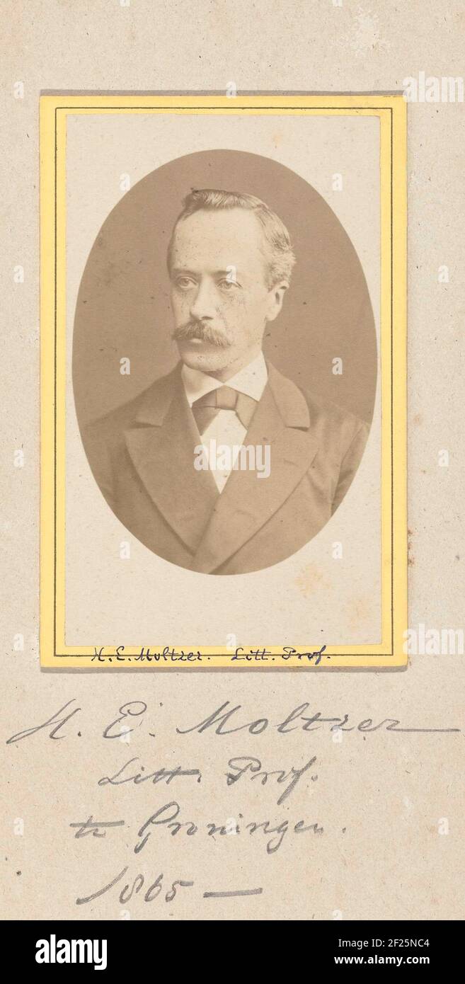 PORTRET VAN PROFESSOR H.E. Moltzer; H.e. Moltzer, a little. Prof Te ...