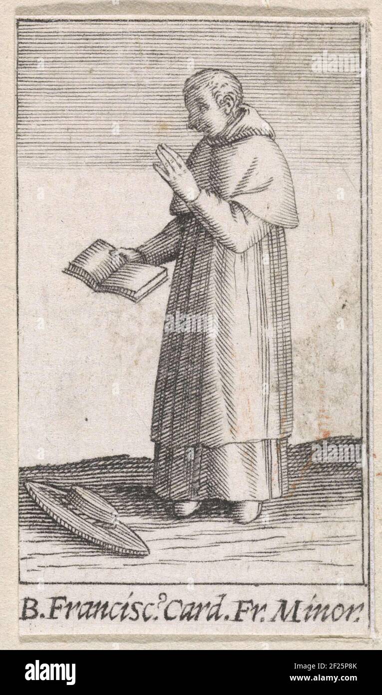 A Franciscan monk called Francis, a book in his hands. A cardinal hat ...