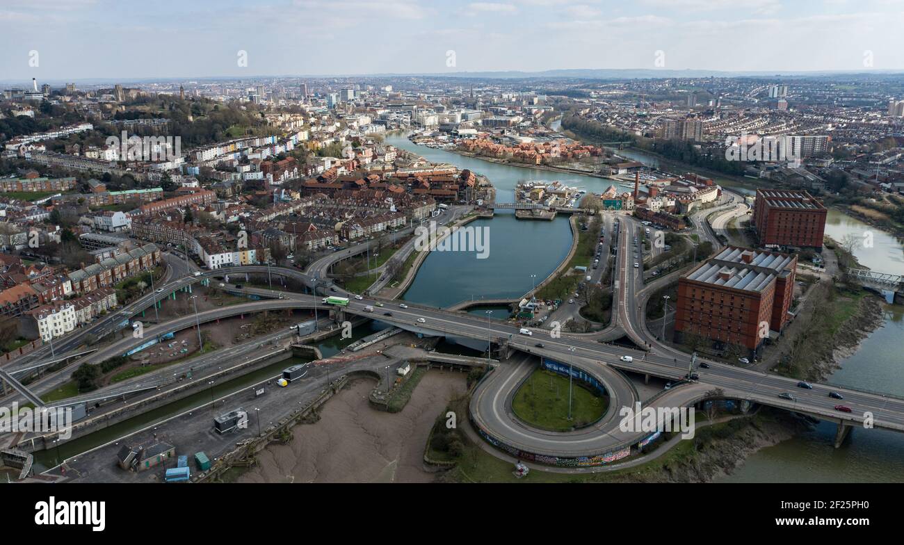 Cumberland Basin & Bristol Harbour overview Stock Photo - Alamy