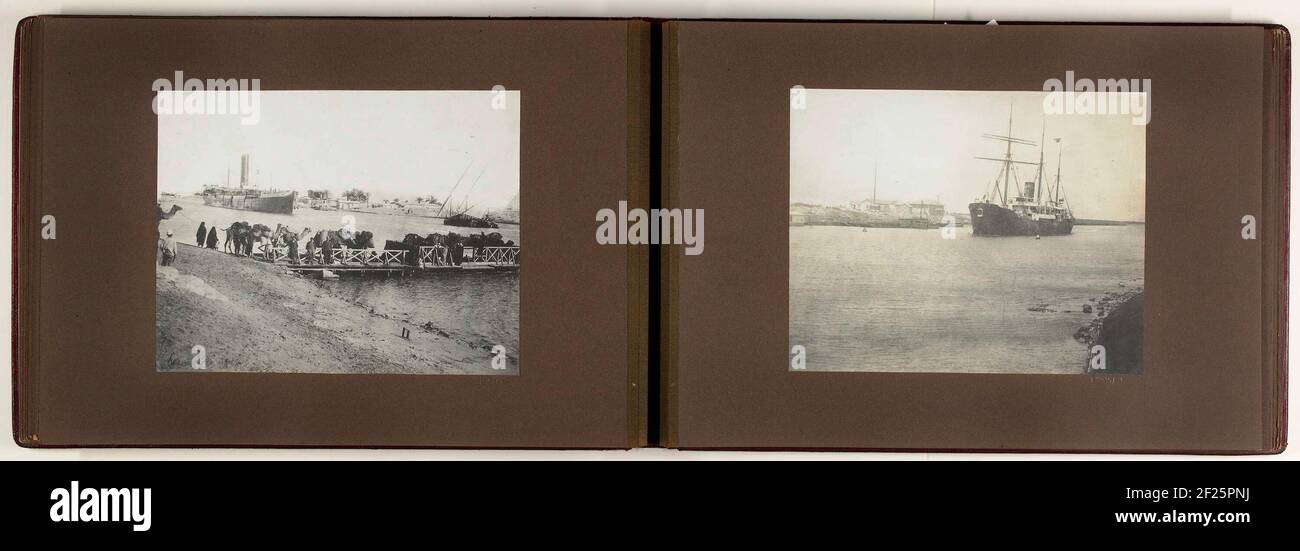 Traders with burst animals at a port, presumably on the Suezkanaal.Part ...