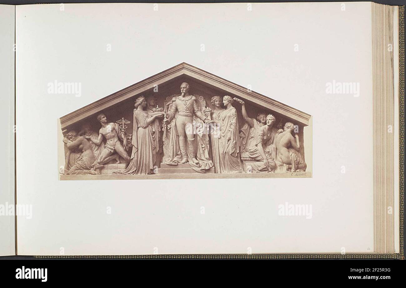 Gypsum model for the fronton of the Pavillon Denon by Pierre Charles ...