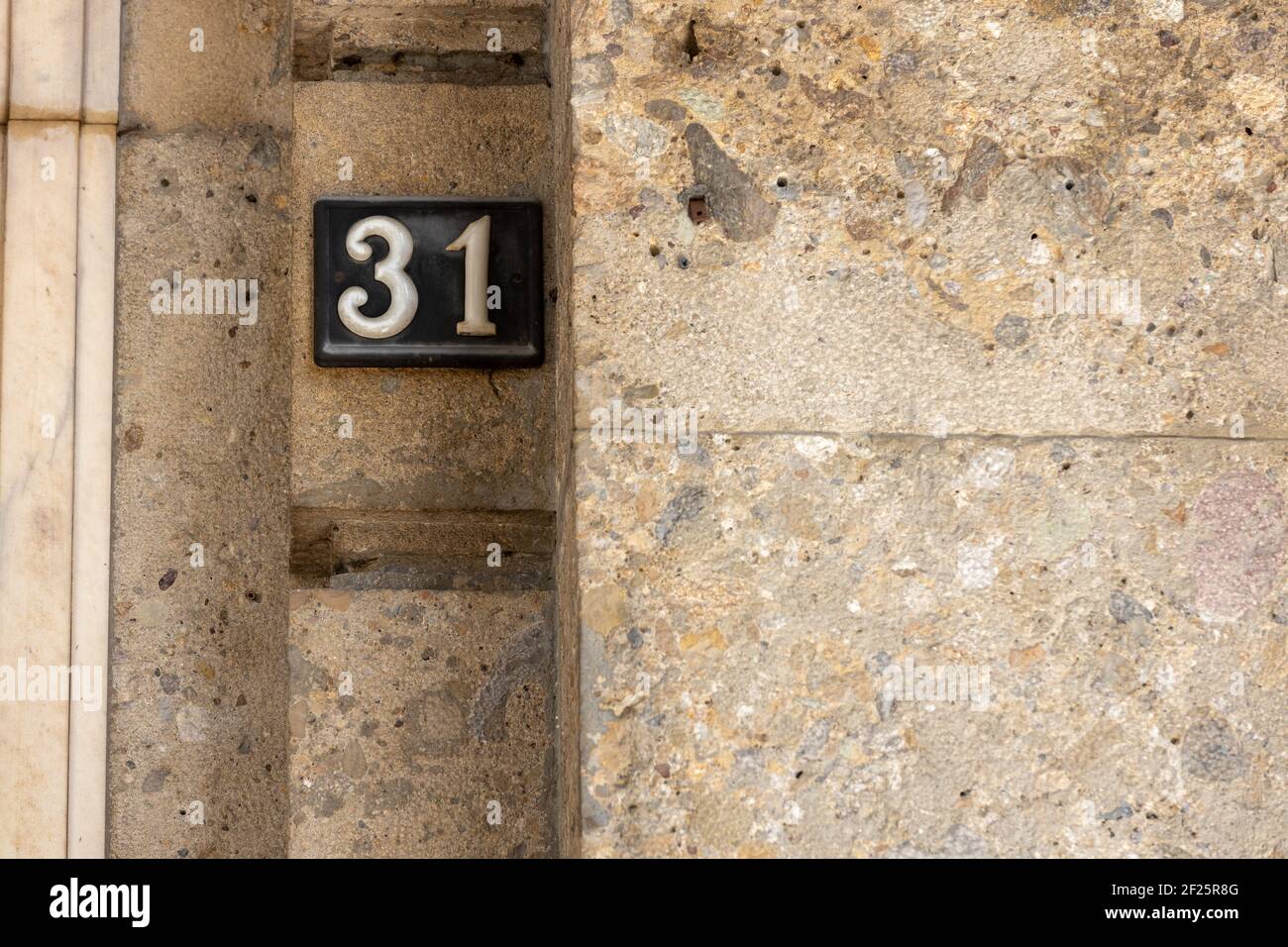 31 ancient house number, concept number Stock Photo - Alamy