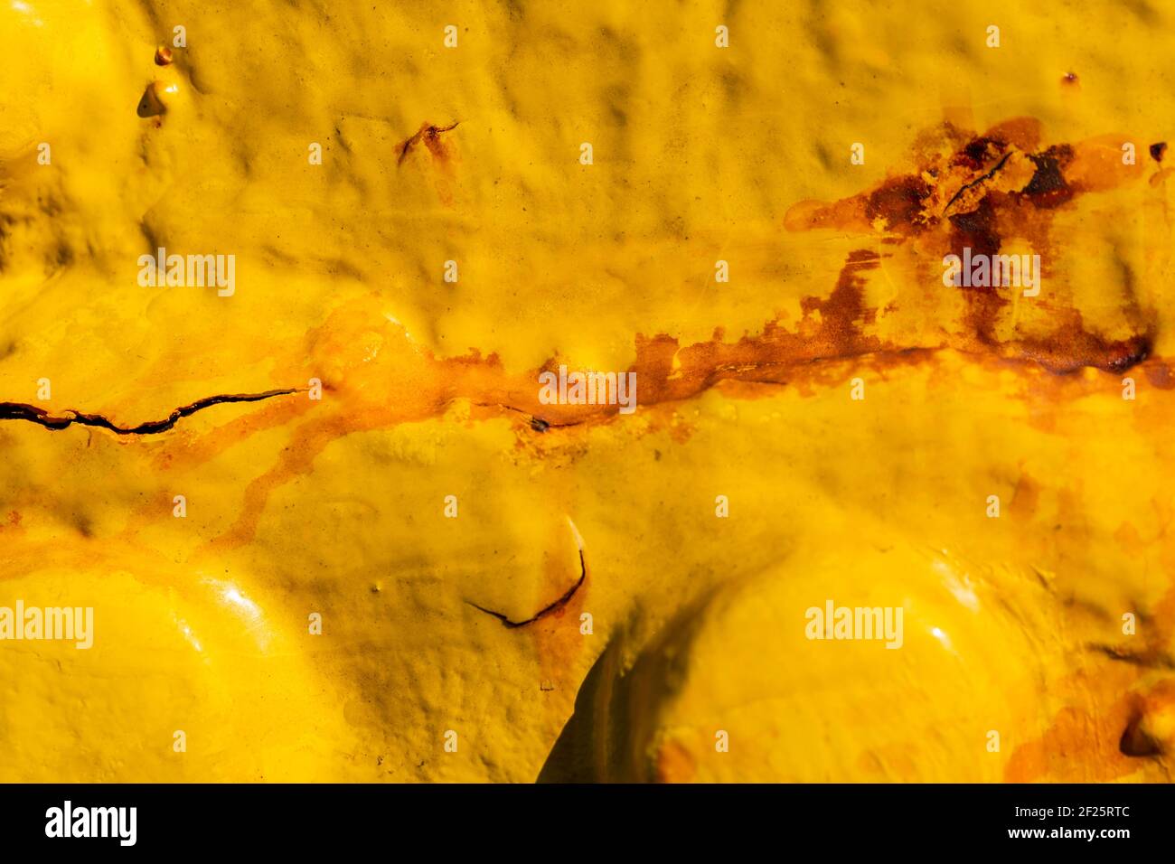 Rust on a Yellow Paint Surface Stock Photo - Alamy