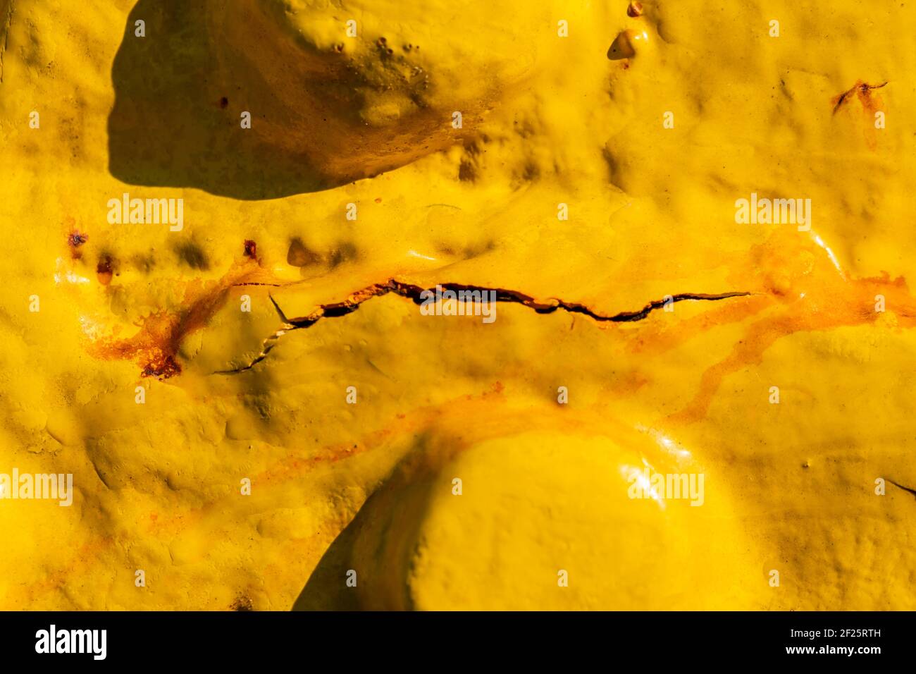 Rust on a Yellow Paint Surface Stock Photo - Alamy