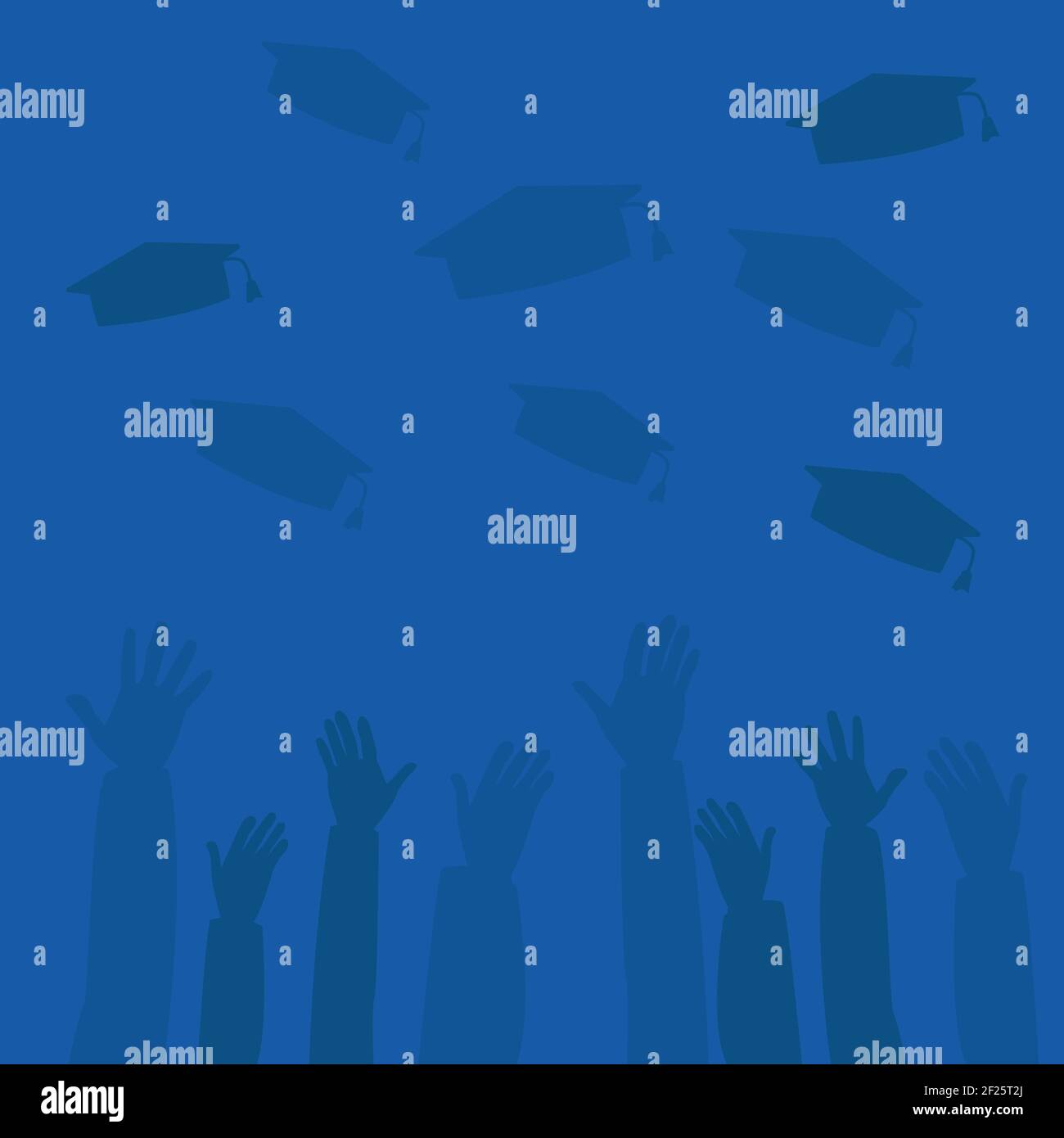 Graduation cap in air silhouette hi-res stock photography and images ...