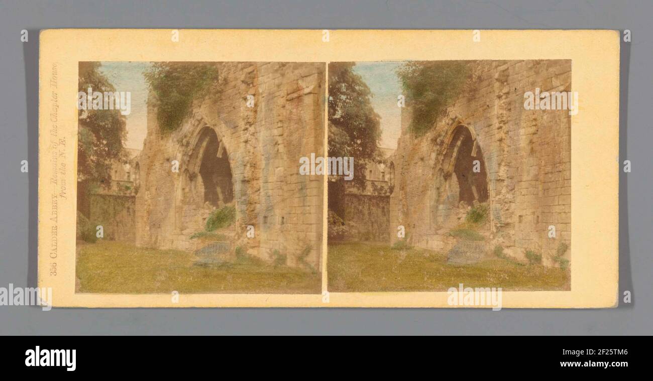 Ruin with a gate of Calder Abbey; Calder Abbey-Remains of the Chapter ...