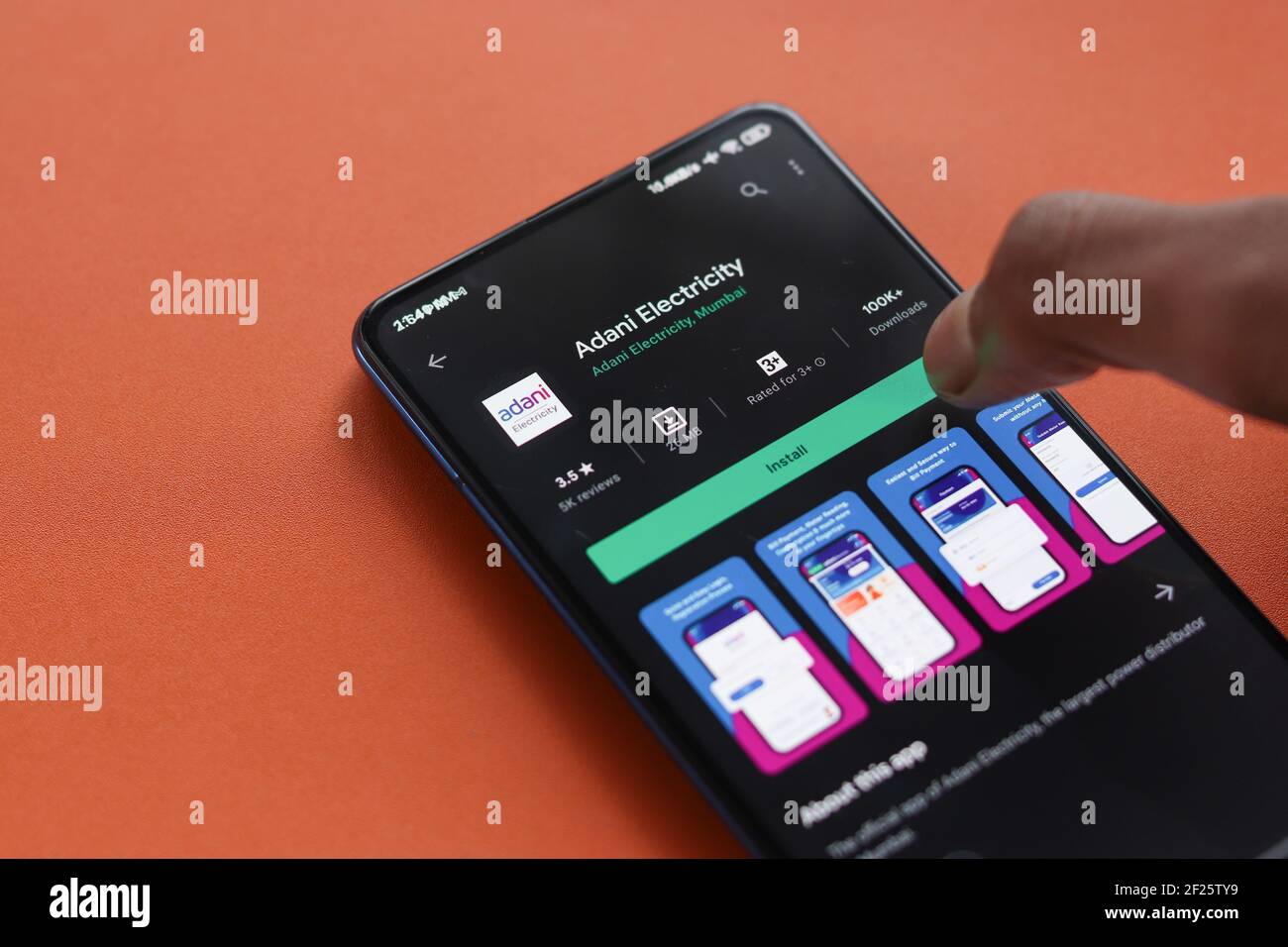 Assam, india - January 15, 2020 : Adani logo on phone screen stock ...