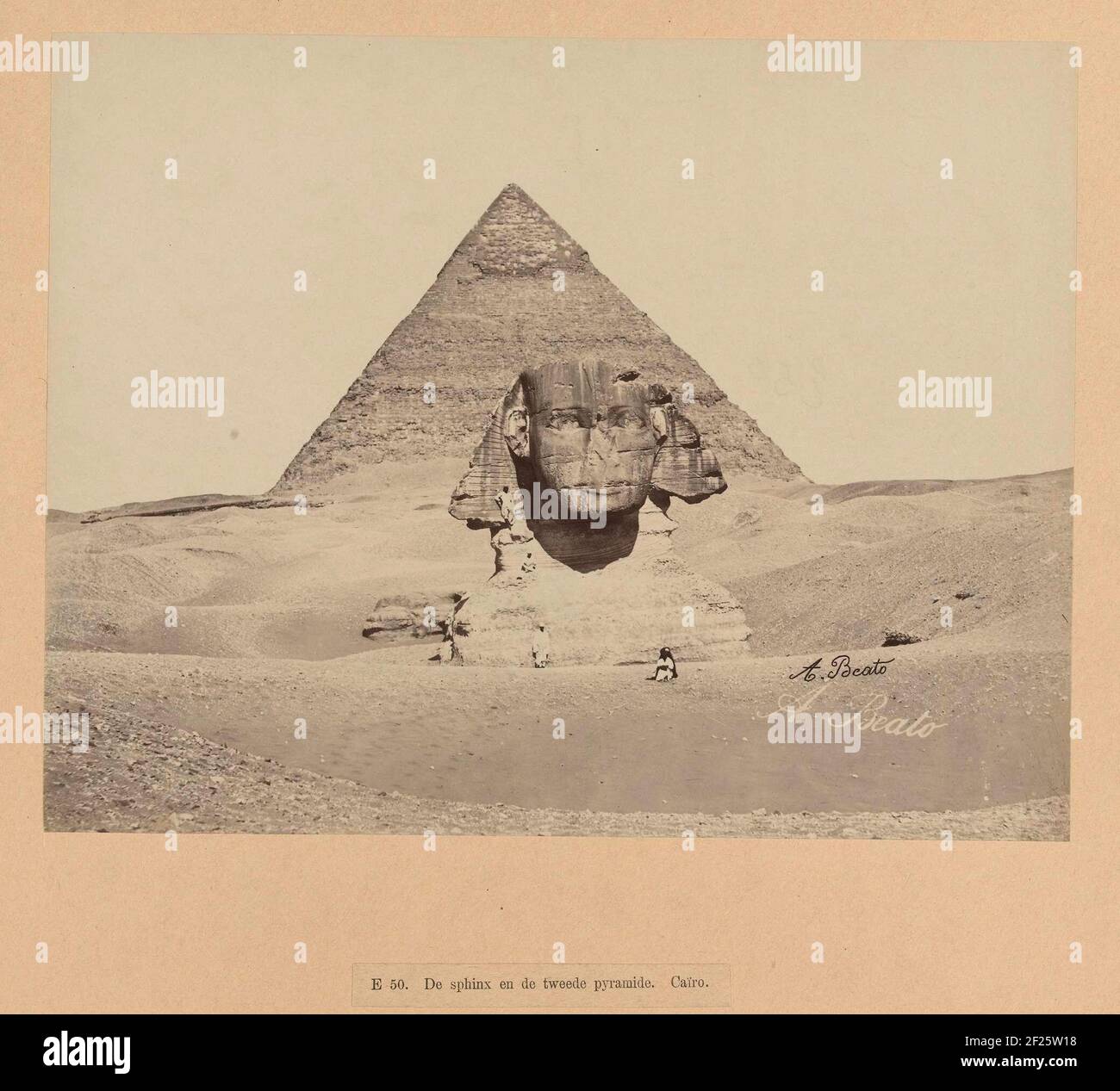 The Sphinx and one of the pyramids of Giza; E 50. The Sphinx and the ...