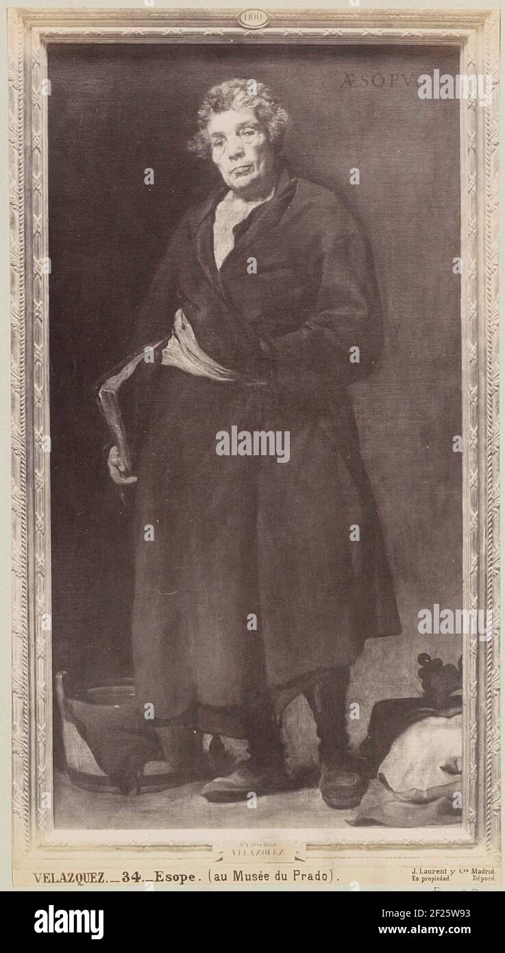 Photo production of a painting by Velázquez, representing a portrait of ...