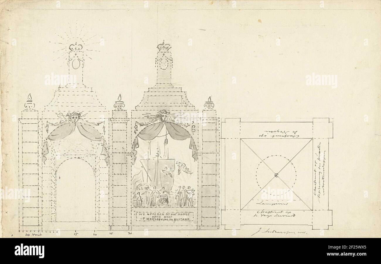 Design for a temple on the occasion of freedom under Napoleon. Design ...