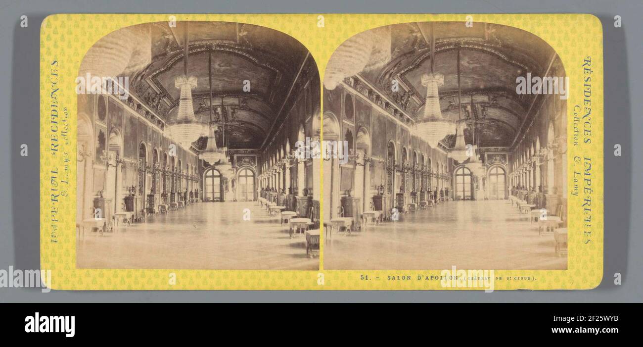 Salon of Apollo in the castle of Saint-Cloud; Salon d'Apollon; Imperial ...