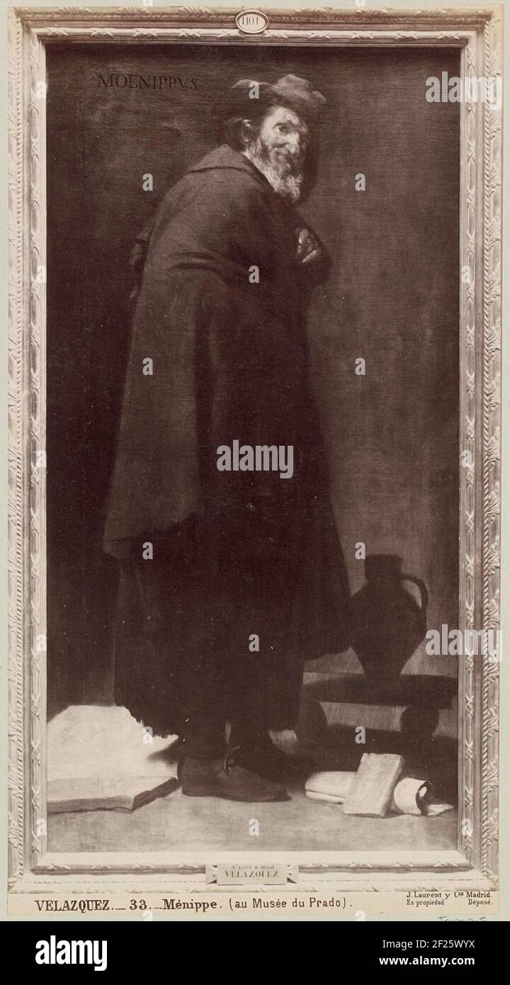 Photo production of a painting by Velázquez, representing a portrait of ...