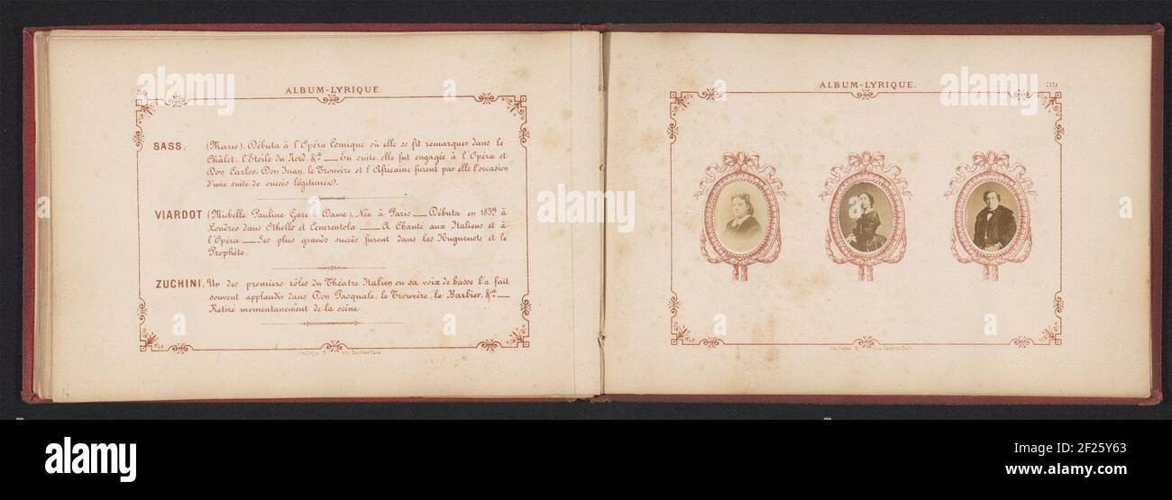 Three photo productions, representative portraits of Marie Sasse ...