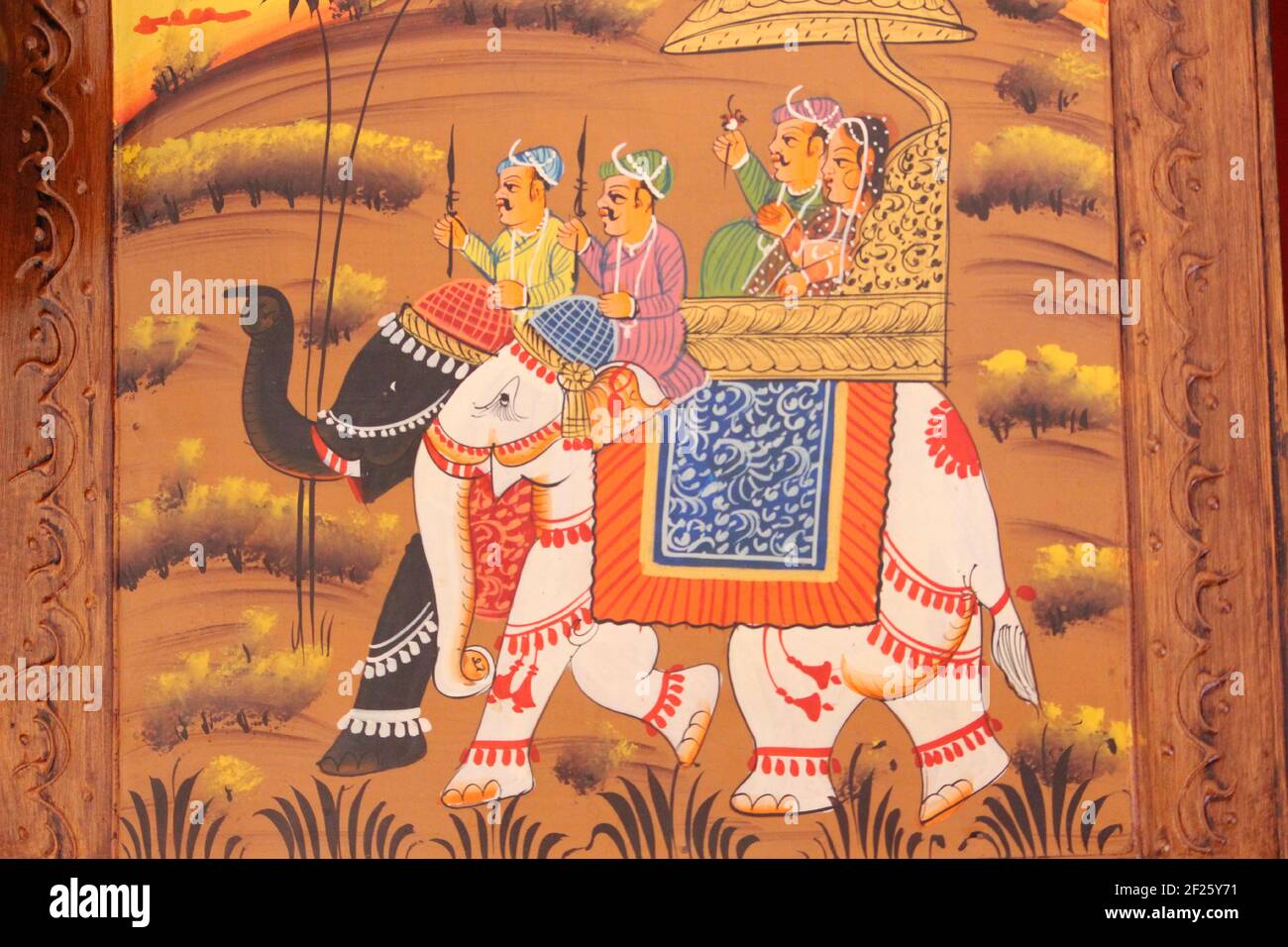 Rajasthan wall painting village hi-res stock photography and images - Alamy