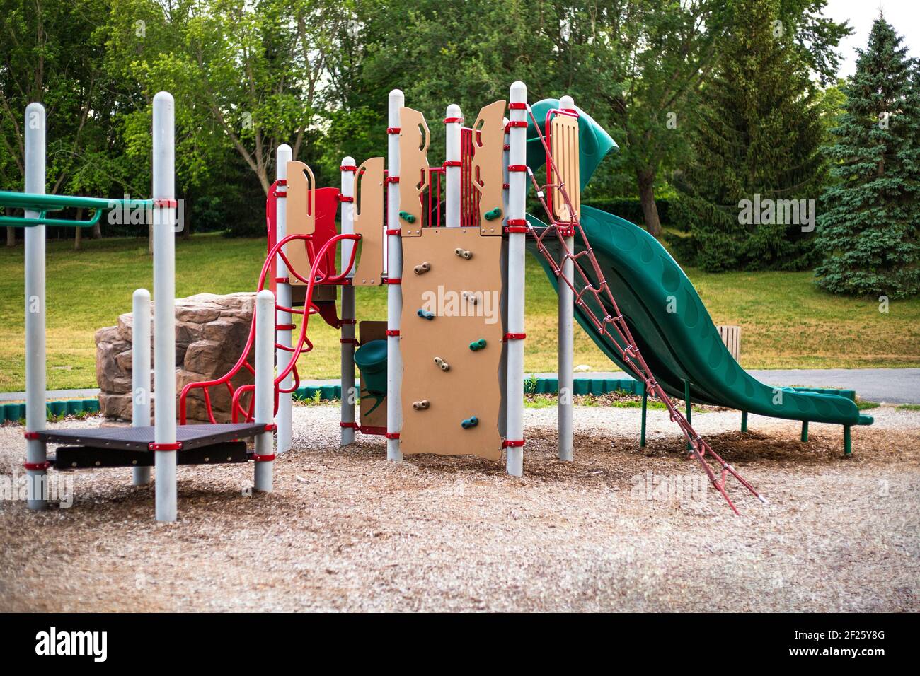 Playground structure in the public park without kids Stock Photo - Alamy
