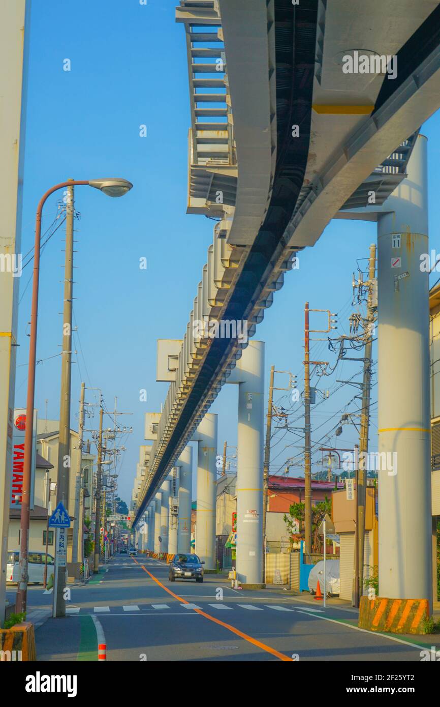 Shonan Monorail and Shonan streets Stock Photo - Alamy