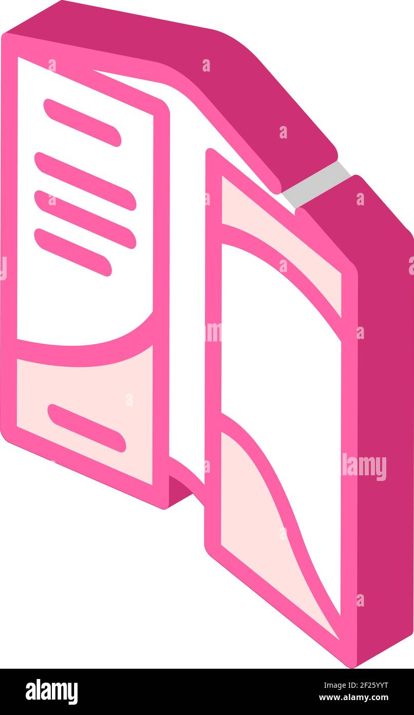 paper booklet isometric icon vector illustration sign Stock Vector ...