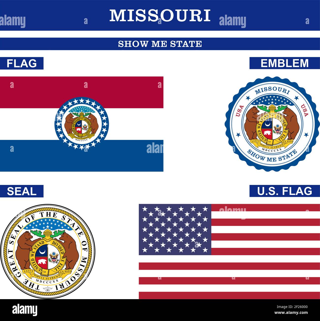 Missouri state flag loop background hi-res stock photography and images ...
