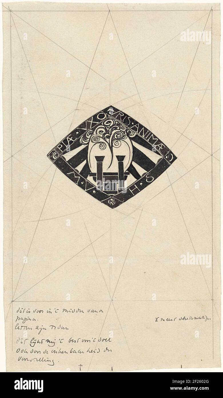 Design for a Vignette Piae Uxoris Animae Stock Photo - Alamy