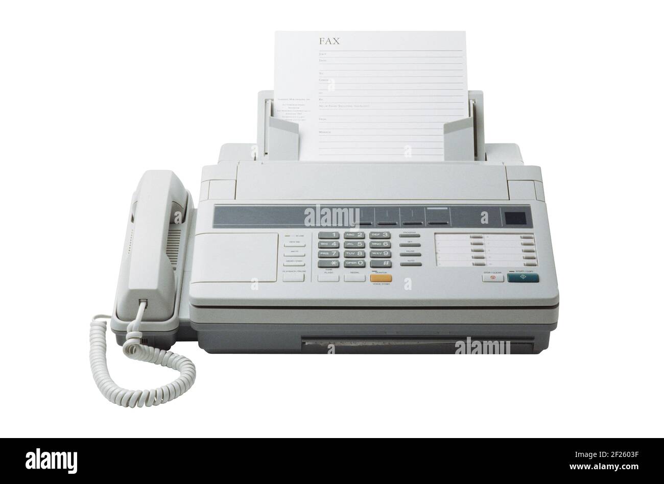 fax machine isolated on white Stock Photo - Alamy