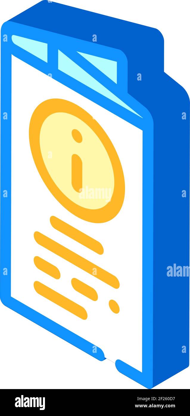 information booklet isometric icon vector illustration sign Stock ...