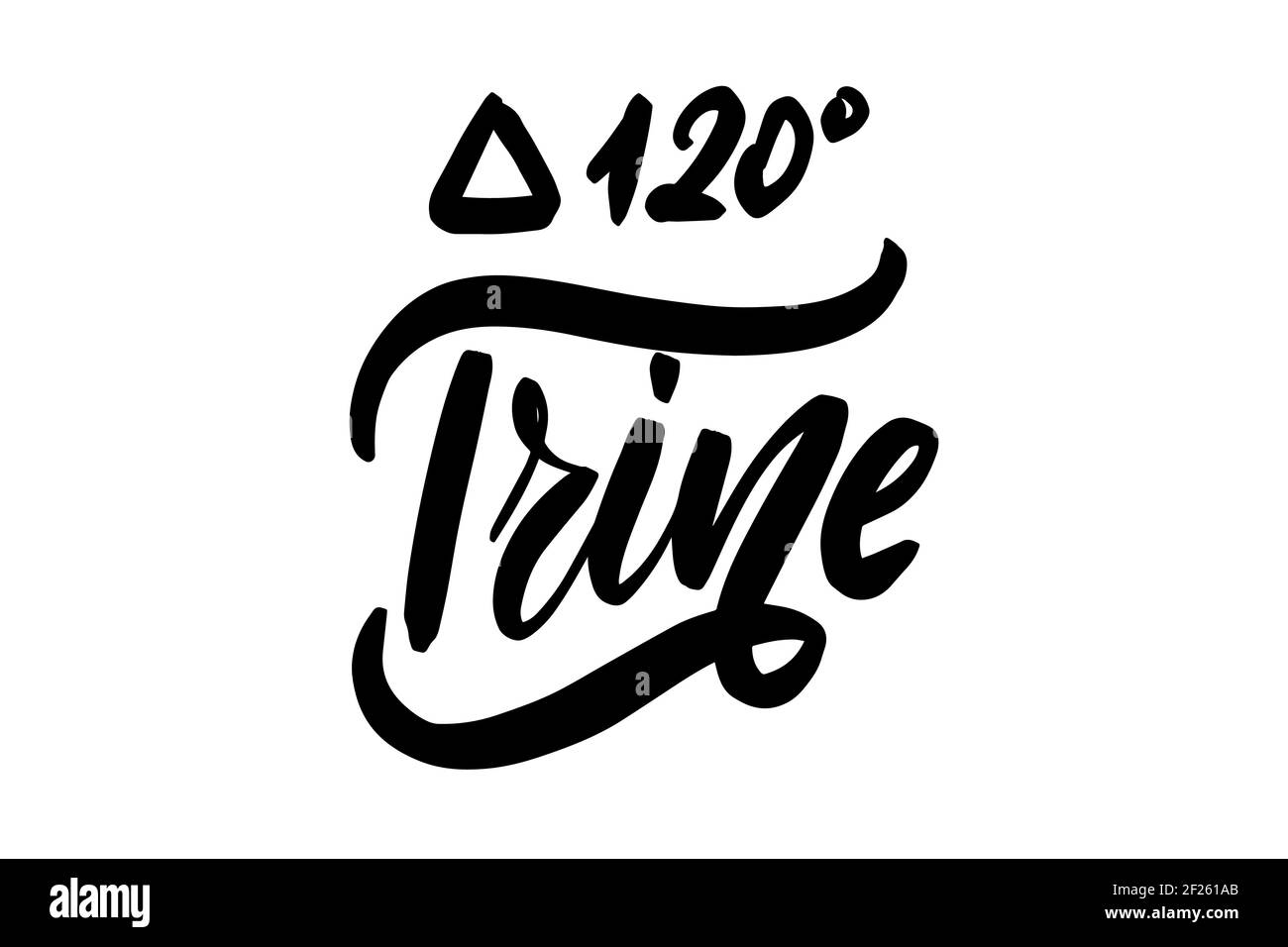 Vector hand drawn brush ink illustration of Trine sign Stock Vector ...