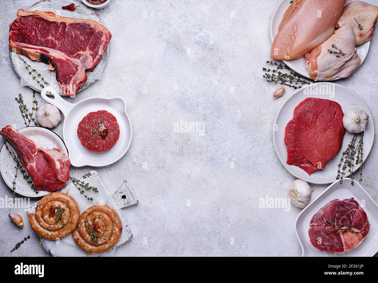 Different types meat fresh raw hi-res stock photography and images - Alamy