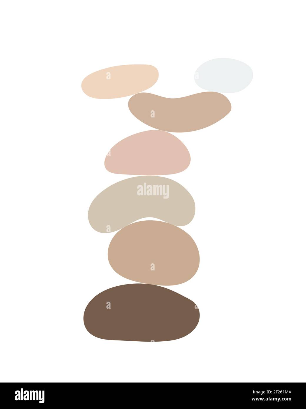 Zen stones simple abstract vector illustration in flat style, relax ...