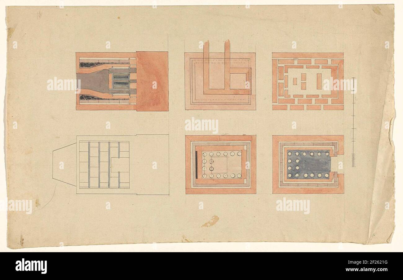 View, cross-section and floor plans of an oven Stock Photo - Alamy