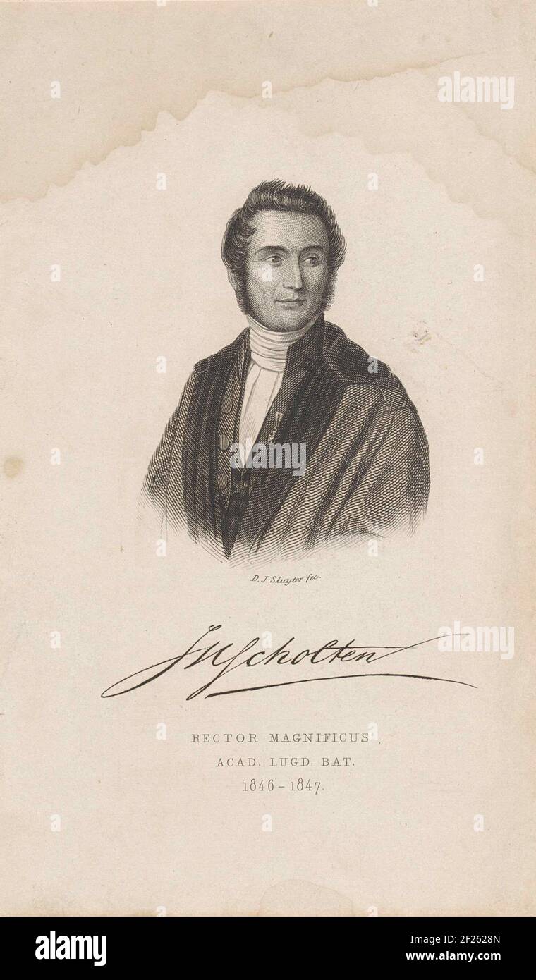 Leiden rector magnificus johannes henricus scholten hi-res stock ...