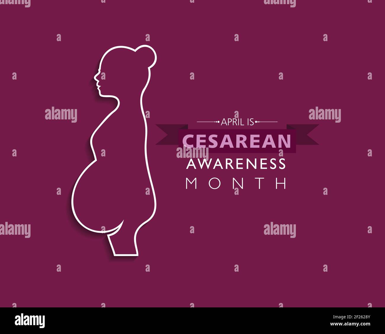 Vector Illustration of Cesarean Awareness Month observed in the month ...