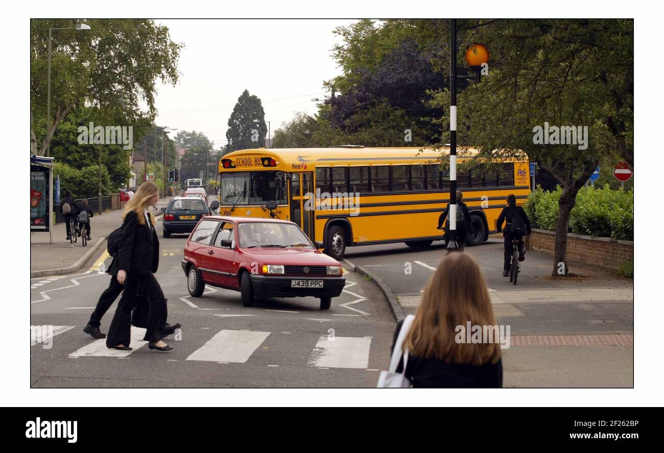Yellow School Bus used by The Magna Carta School in Staines.pic David ...
