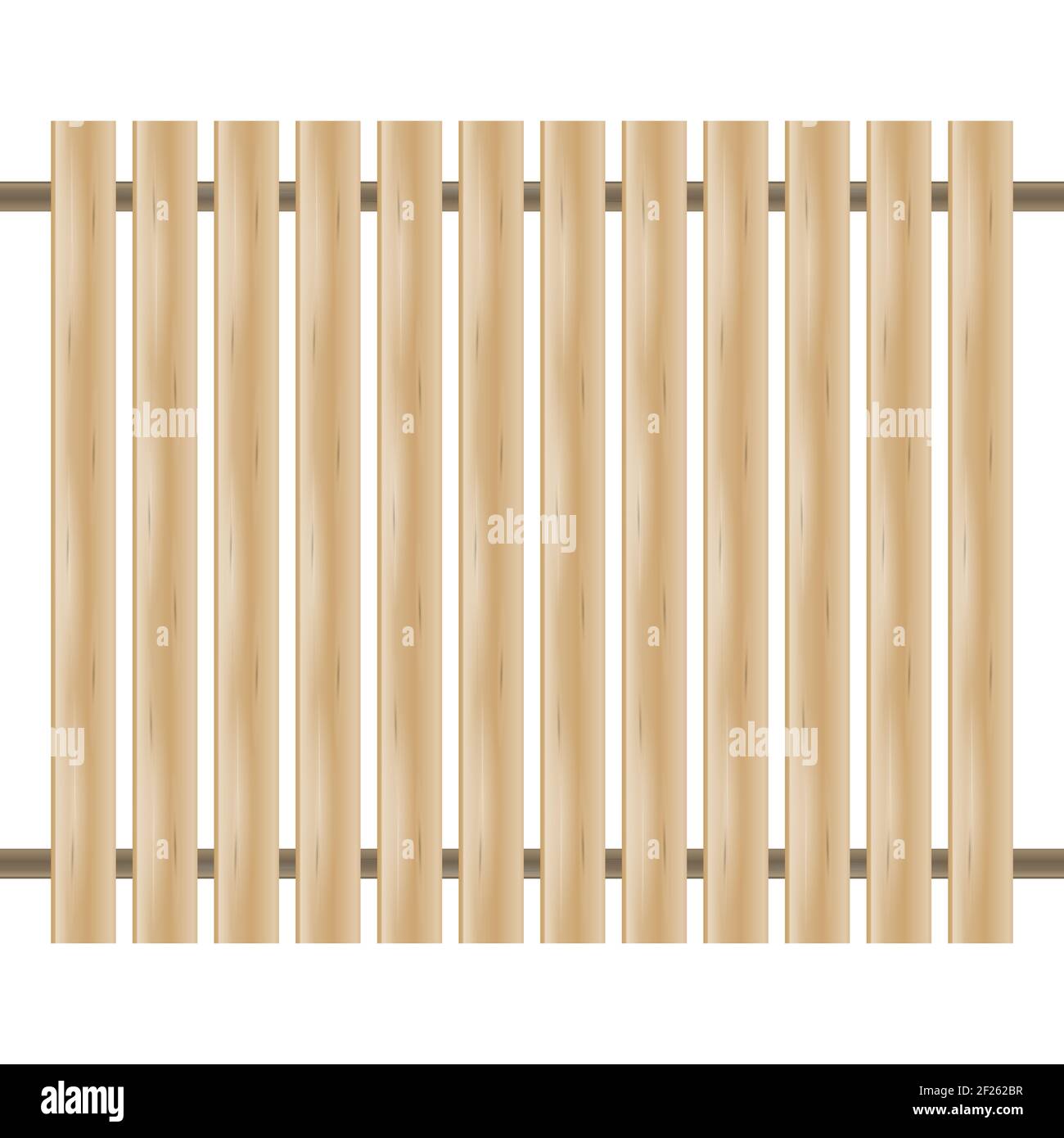Board fence. Wooden fence on white background. Fence section. 3D ...